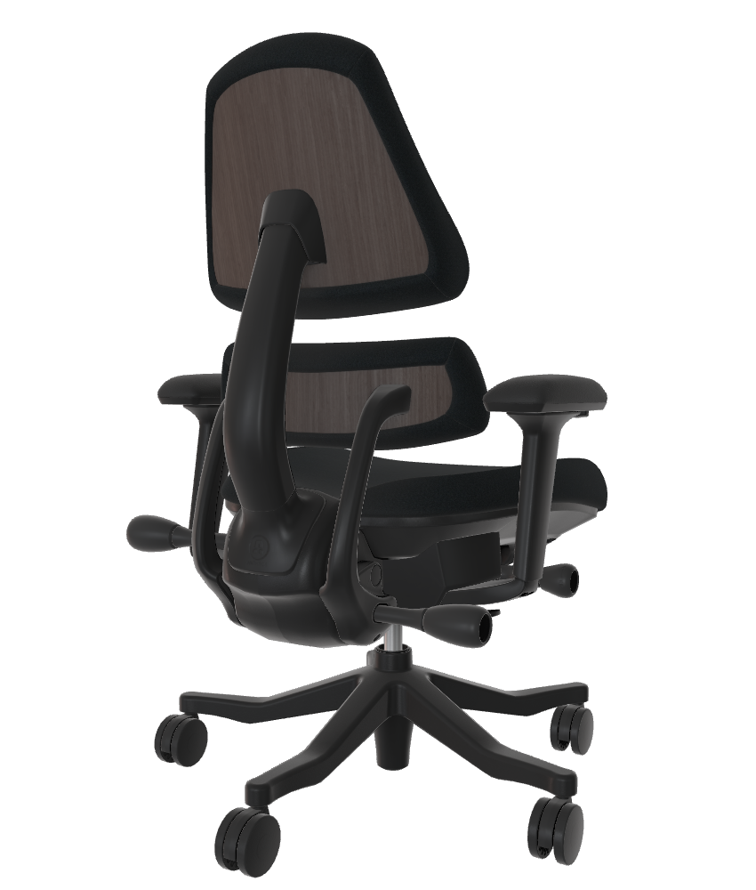 Open Box V2 - Onyx Onyx Port Walnut 5 Spoke w/ Arms - 12378 – anthroschair